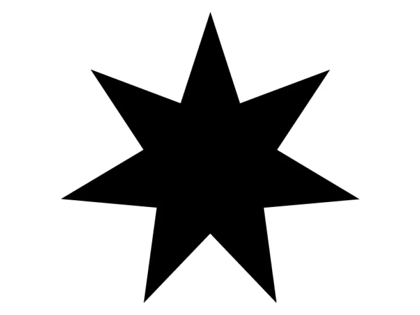 7 Point Star Logo Template PNG vector in SVG, PDF, AI, CDR format