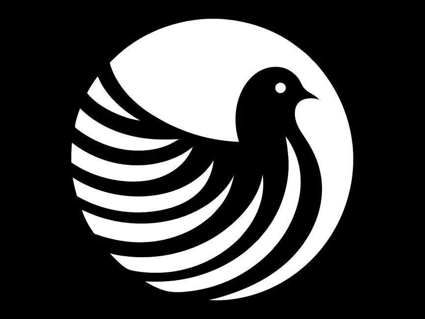 Abstract Blue Dove in Circle Logo Template PNG vector in SVG, PDF, AI ...