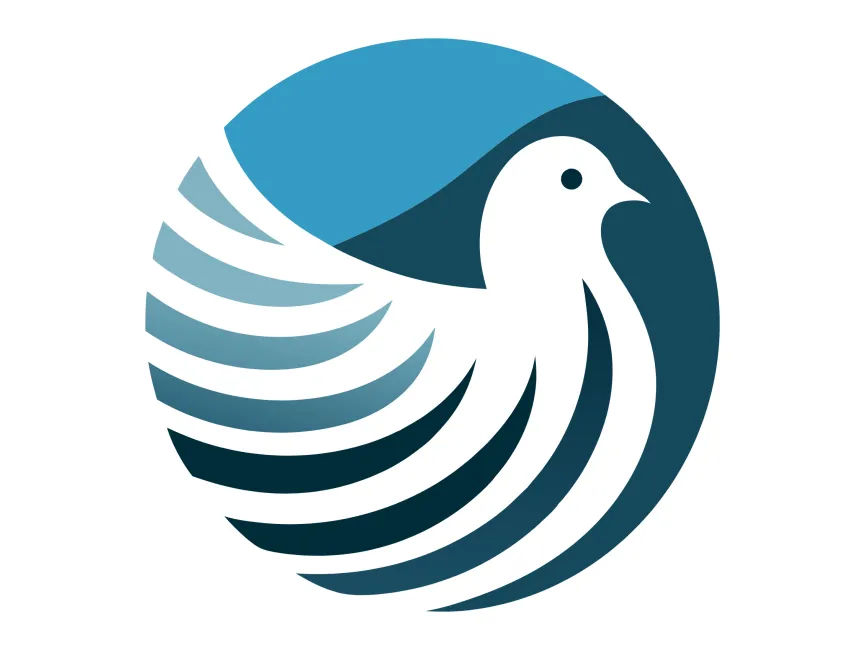 Abstract Blue Dove in Circle Logo Template PNG vector in SVG, PDF, AI ...
