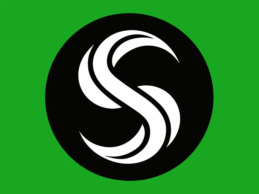 Geometric S Letter Shape in Circle Logo Template PNG vector in SVG, PDF ...