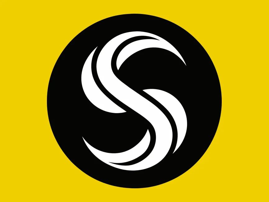 Geometric S Letter Shape in Circle Logo Template PNG vector in SVG, PDF ...