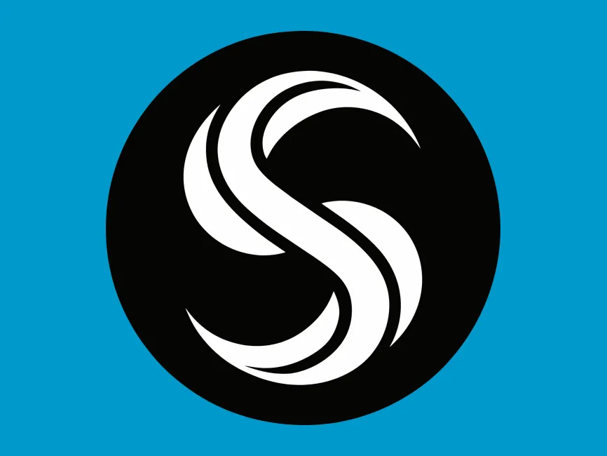 Geometric S Letter Shape in Circle Logo Template PNG vector in SVG, PDF ...