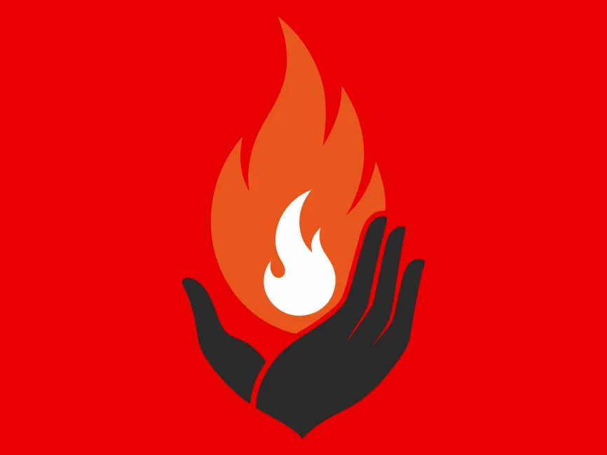 Vector Hand Holding Fire Logo Template Vector File Download | Logowik