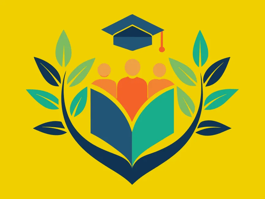 Free Students Education with Wreath Logo Template Vector Download | Logowik