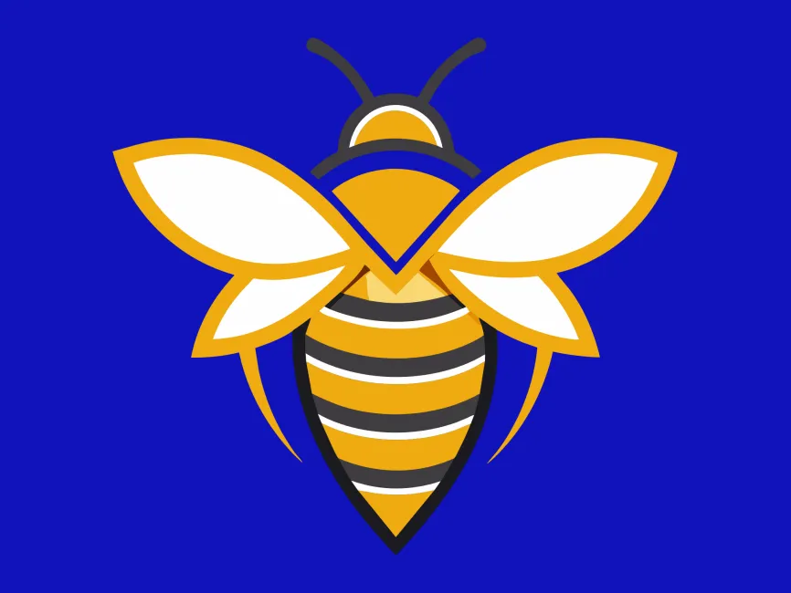 Bee Illustration Logo Template Vector Free Download | Logowik