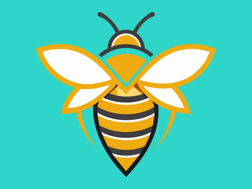 Bee Illustration Logo Template Vector Free Download | Logowik