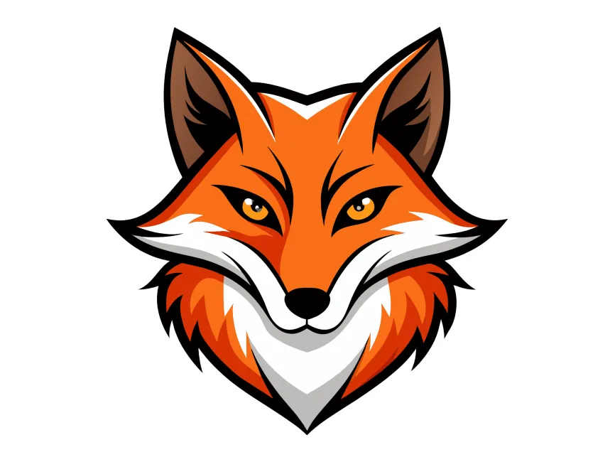 Cartoon Red Fox Head Logo Template Vector Image Download | Logowik