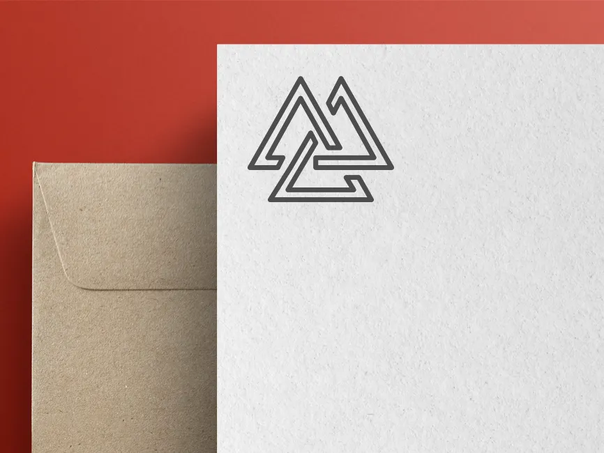 Download Nested Linear Triangles Logo Template Vector Online | Logowik