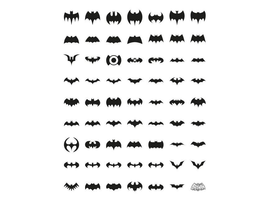 All Batman Symbols Logo Template Vector File Download | Logowik