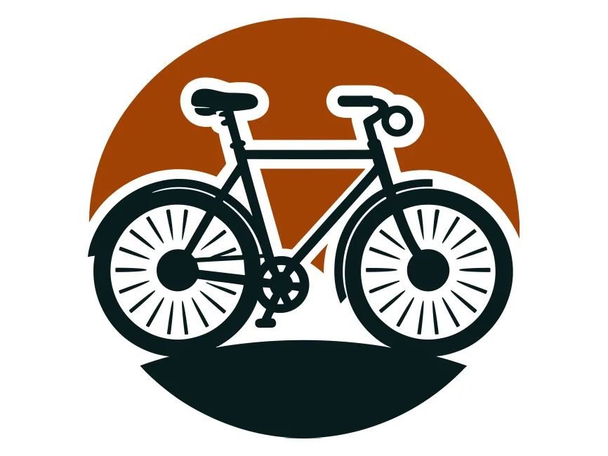 Bicycle in Red Circle Logo Template PNG vector in SVG, PDF, AI, CDR format