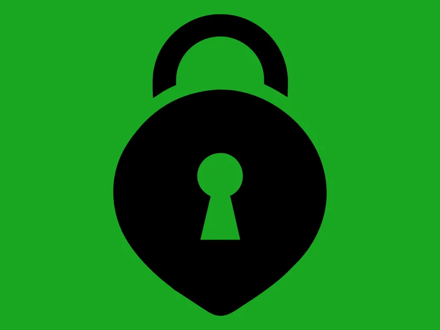 Black Security Padlock Logo Template PNG vector in SVG, PDF, AI, CDR format