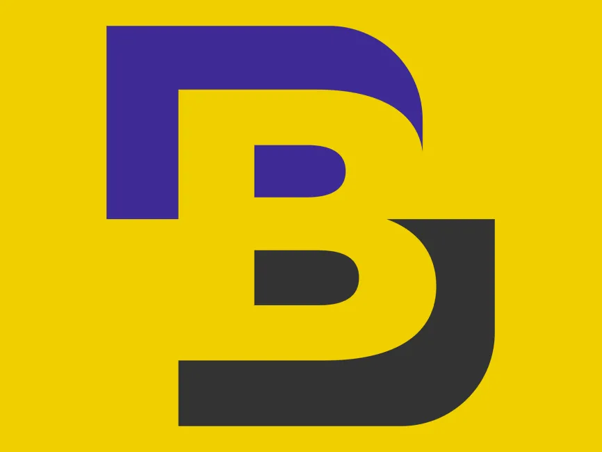 Blue Black Letter B Shape Logo Template PNG vector in SVG, PDF, AI, CDR ...