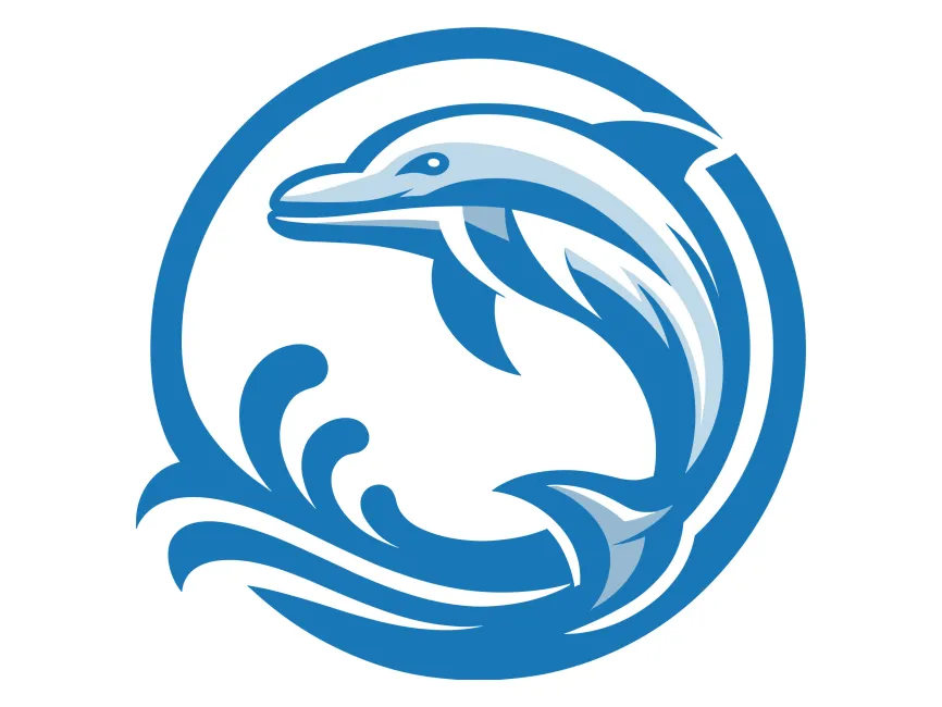 Download Blue Dolphin Logo Template Vector Online | Logowik
