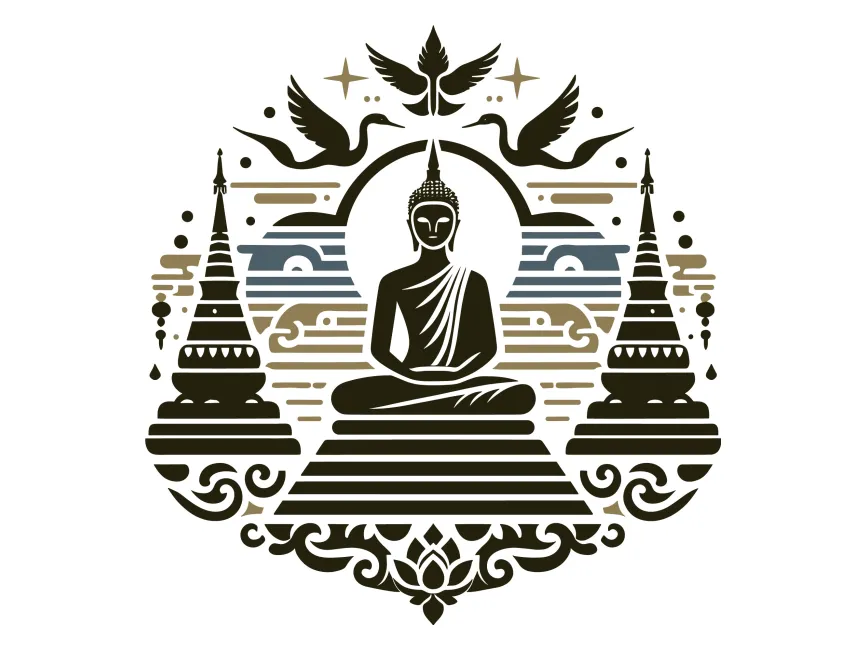 Free Buddha Illustration Design Logo Template Vector Download | Logowik