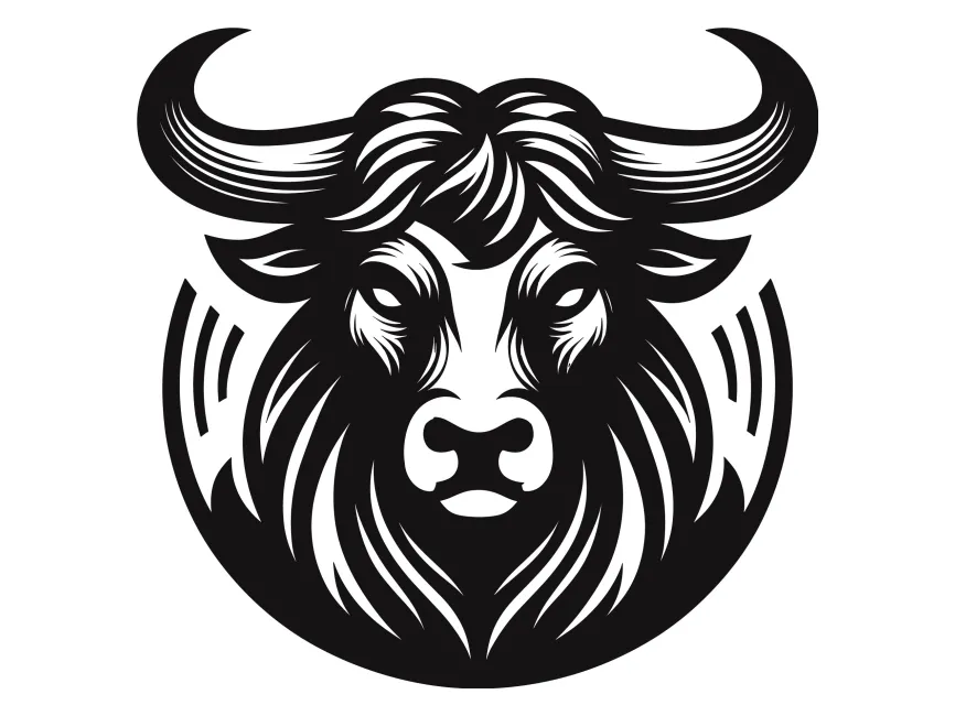 Bull in Circle Logo Template Vector File Free Download | Logowik