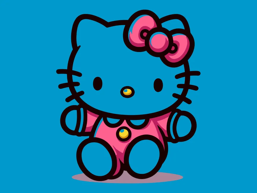 Cartoon Hello Kitty Vector Image Download | Logowik