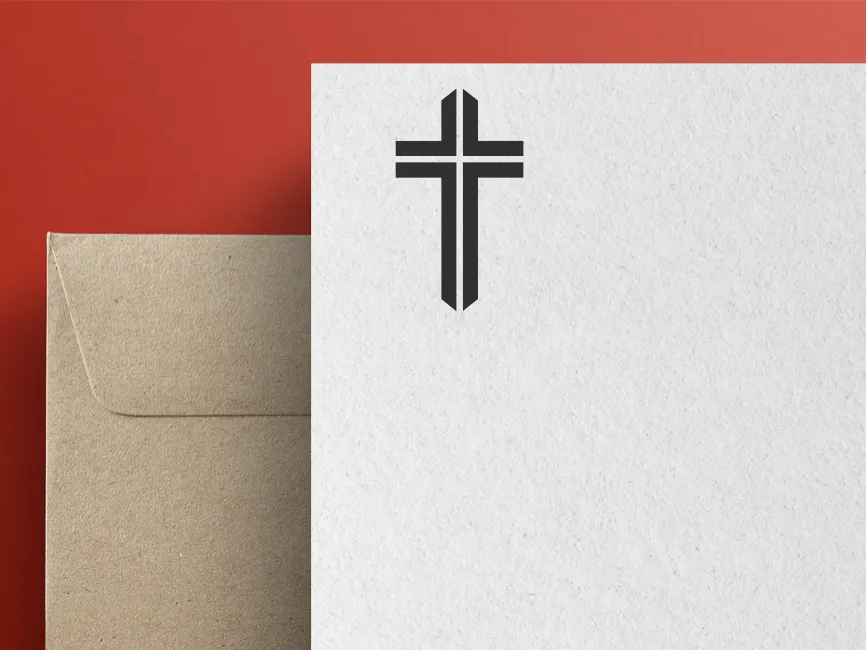 Download Simple Design Christian Cross Logo Template Vector Free | Logowik