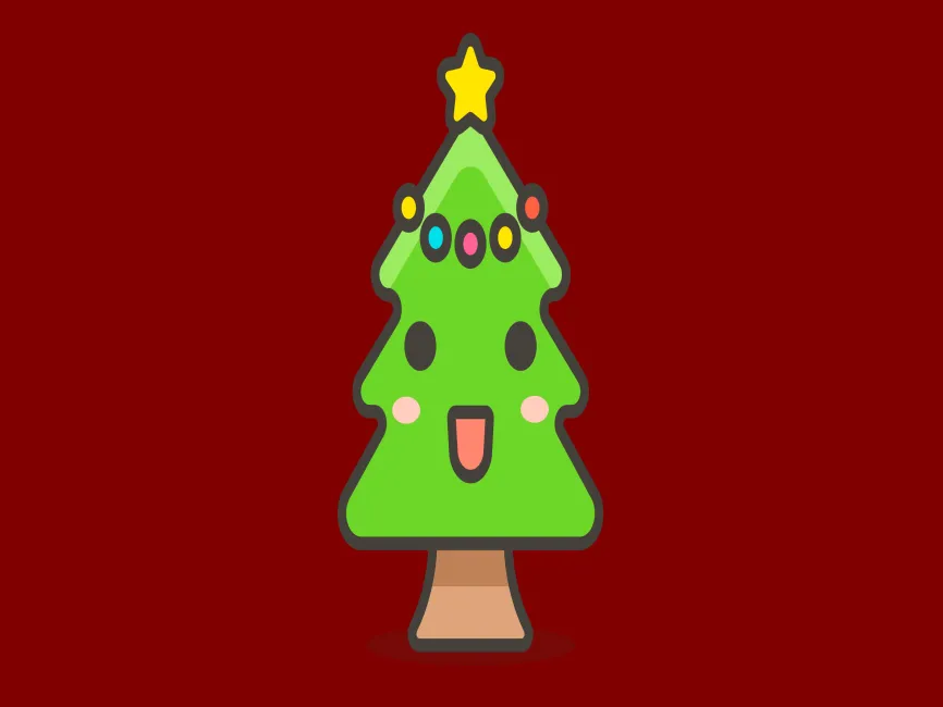 Free Christmas Tree Emoji Icon Vector Download | Logowik