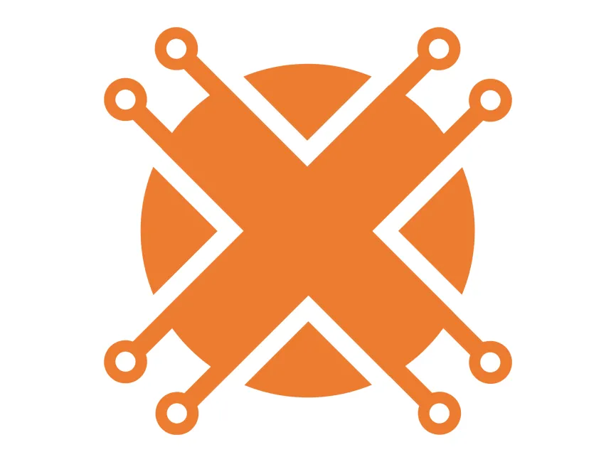 Connection Circle X Letter Logo Template PNG vector in SVG, PDF, AI ...