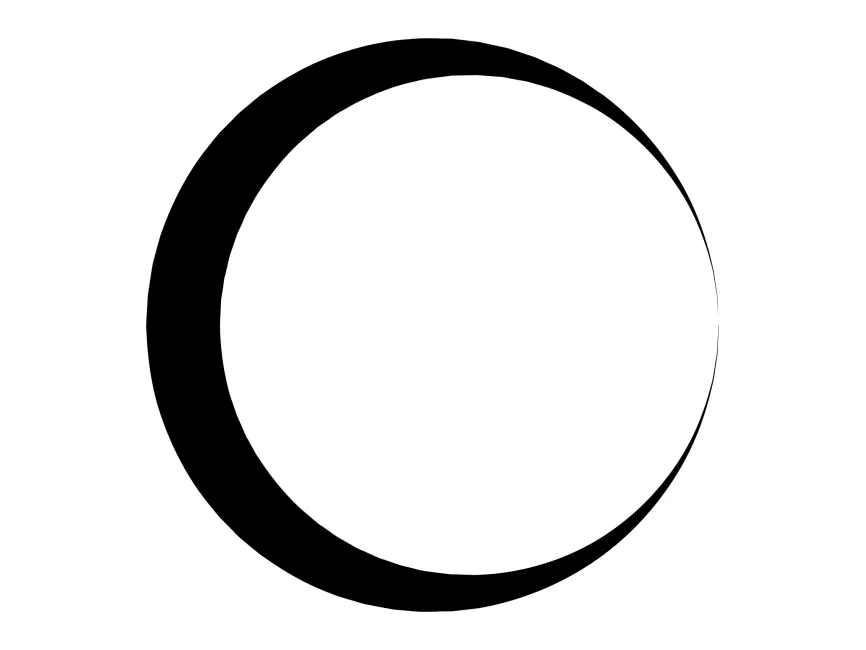 Crescent Orbit Shape Logo Template PNG vector in SVG, PDF, AI, CDR format