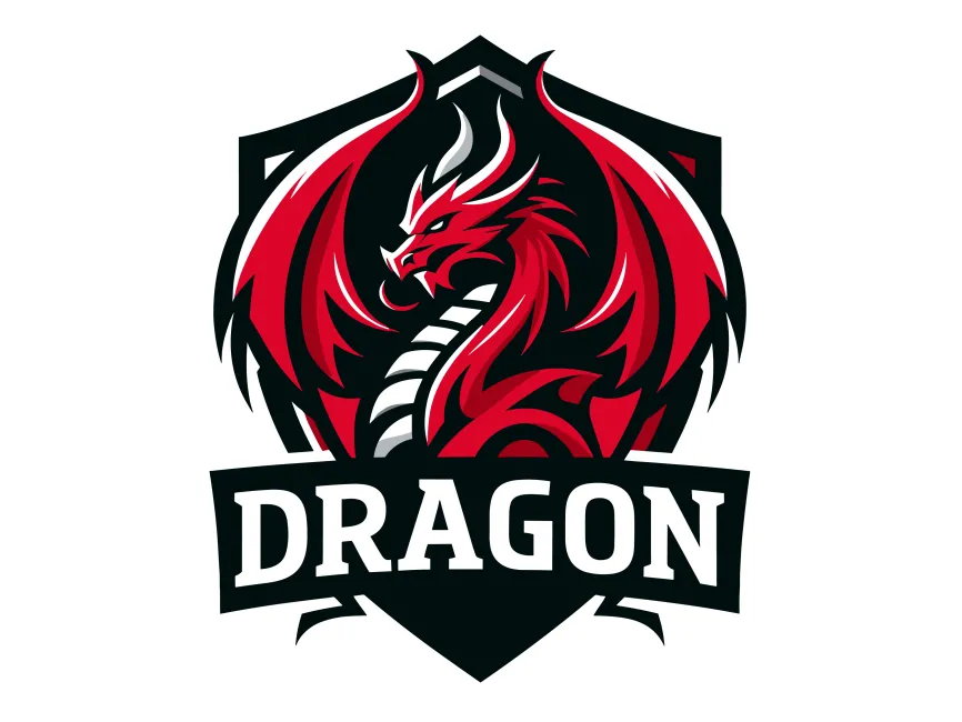 Dragon Design with Text Logo Template PNG vector in SVG, PDF, AI, CDR ...