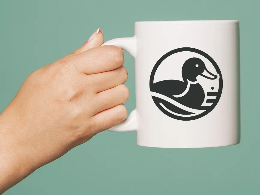 Minimal Duck Illustration Design Logo Template Vector Files Download ...