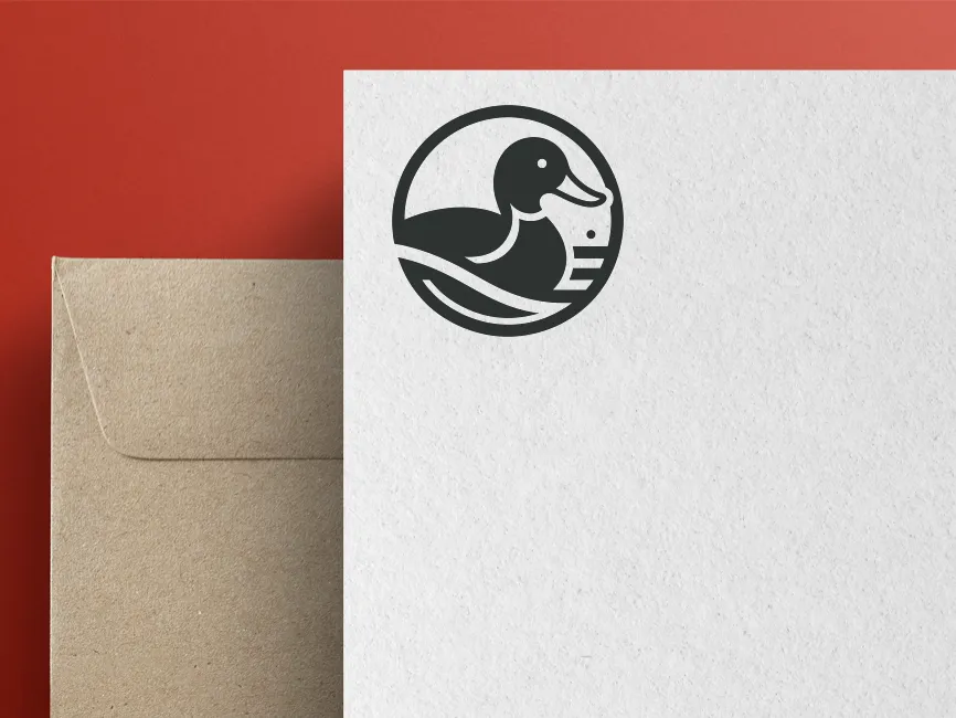 Minimal Duck Illustration Design Logo Template Vector Files Download ...