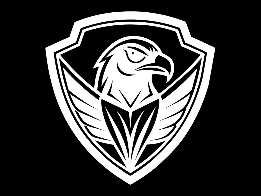 Falcon Bird in Shield Logo Template PNG vector in SVG, PDF, AI, CDR format