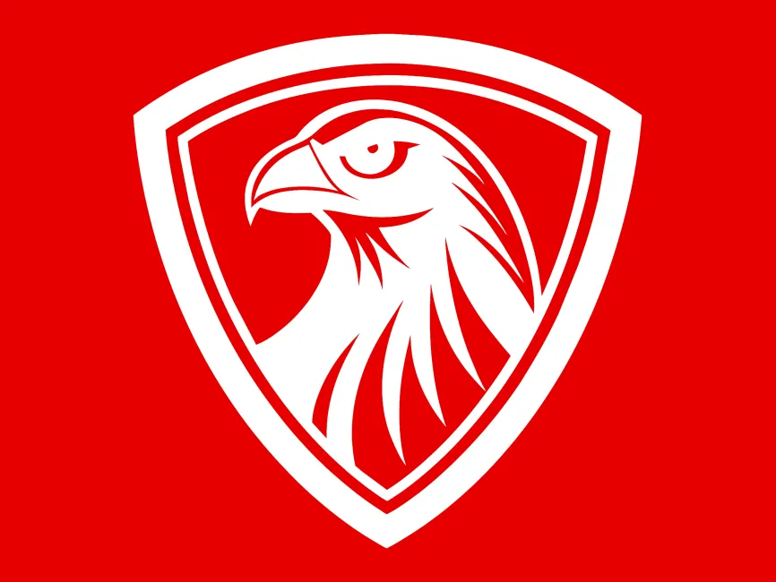 Falcon Head in Shield Logo Template Vector File Free Download | Logowik