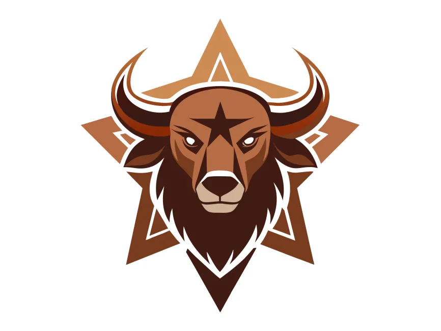 Free Fierce Buffalo Star Emblem Logo Template Vector Download | Logowik