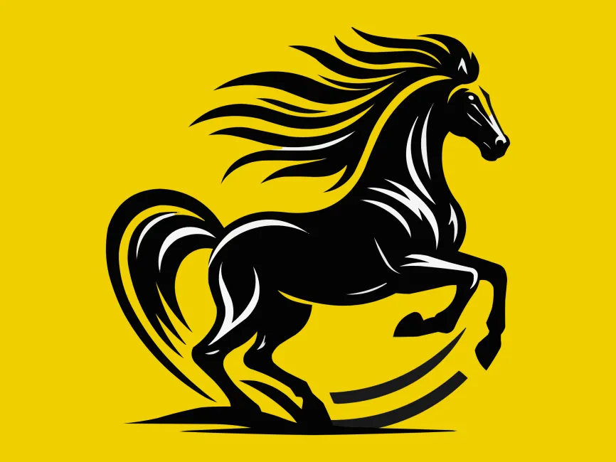 Download Fierce Stallion Horse Logo Template Vector Online | Logowik