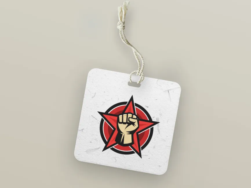 Red Communist Fist in Star Logo Vector Image Download | Logowik