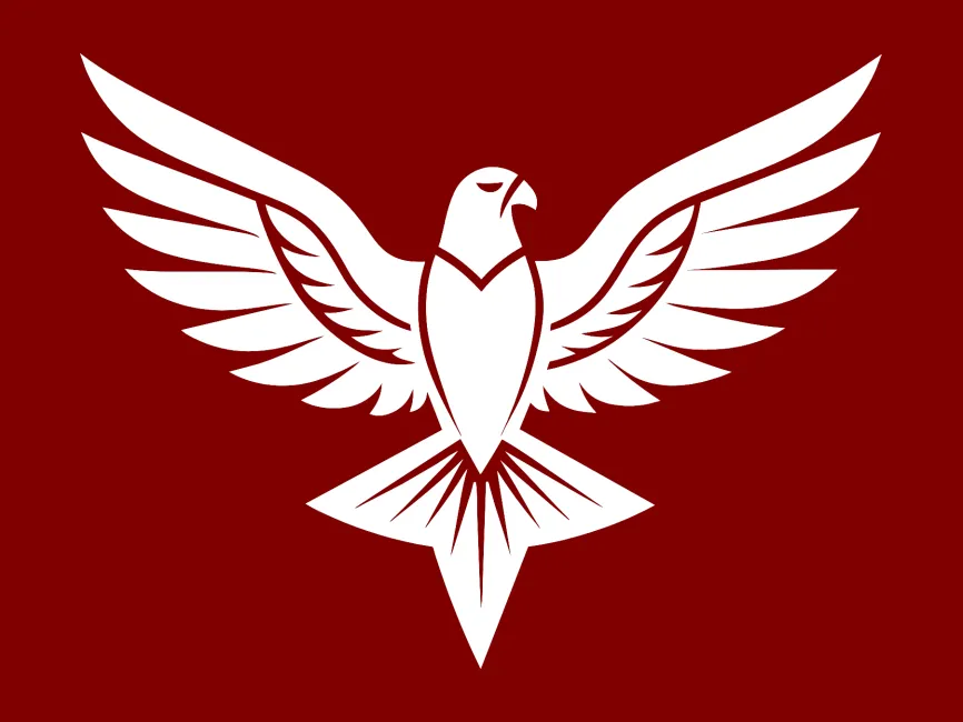 Flying Falcon Front View Logo Template Vector Image Download | Logowik