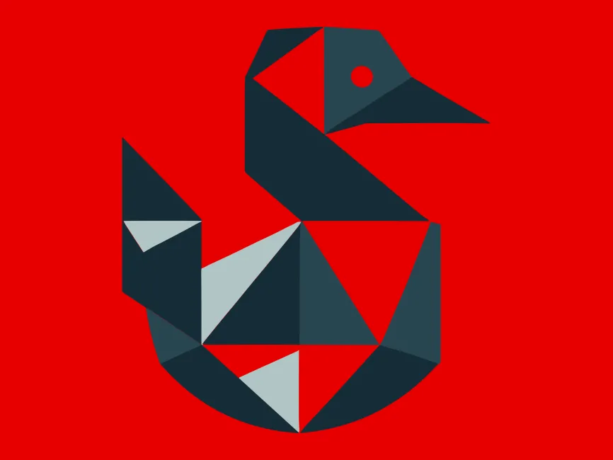 Geometric Duck Logo Template PNG vector in SVG, PDF, AI, CDR format