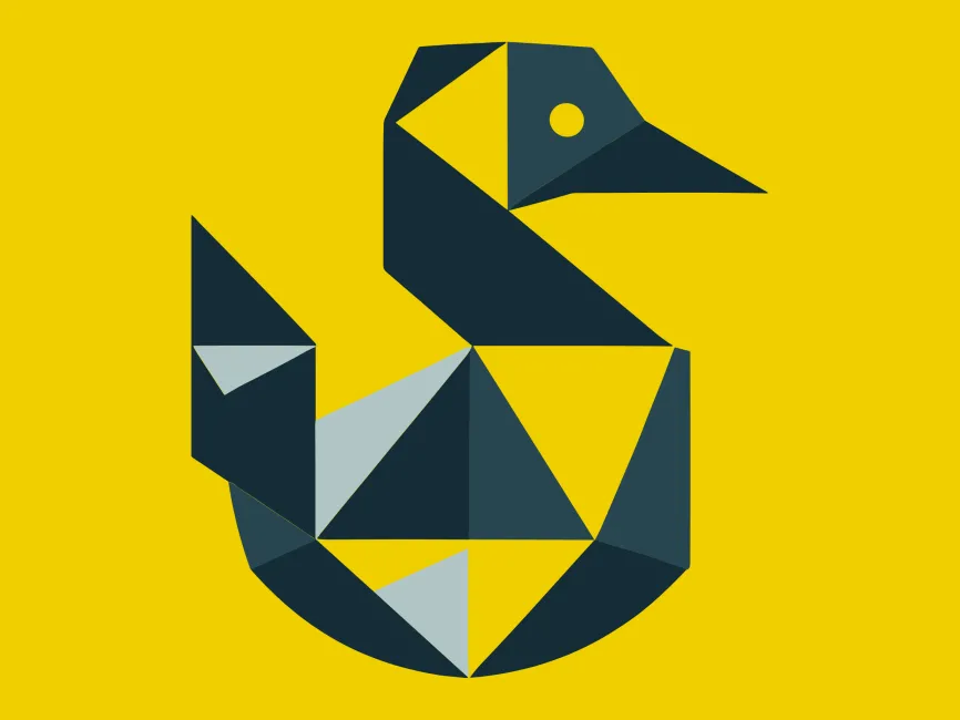 Geometric Duck Logo Template PNG vector in SVG, PDF, AI, CDR format