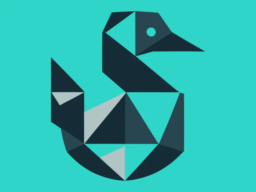 Geometric Duck Logo Template PNG vector in SVG, PDF, AI, CDR format