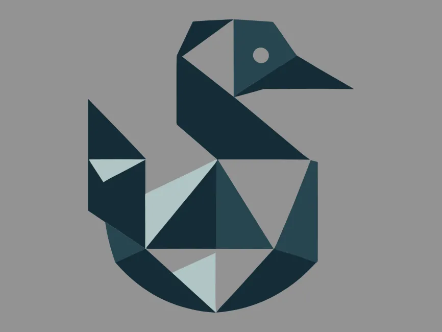 Geometric Duck Logo Template PNG vector in SVG, PDF, AI, CDR format
