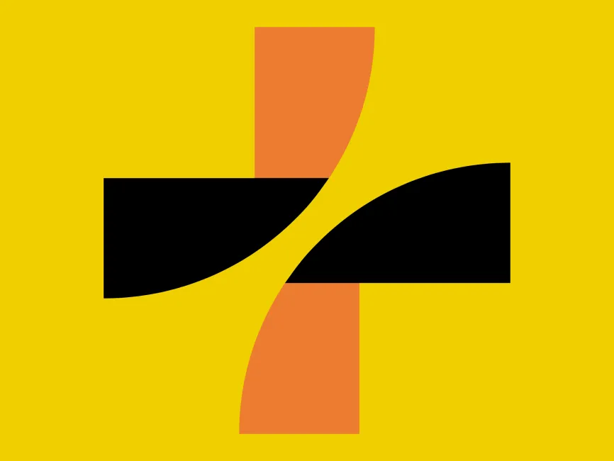 Geometric Rounded Plus Shape Logo Template Vector Free Download | Logowik