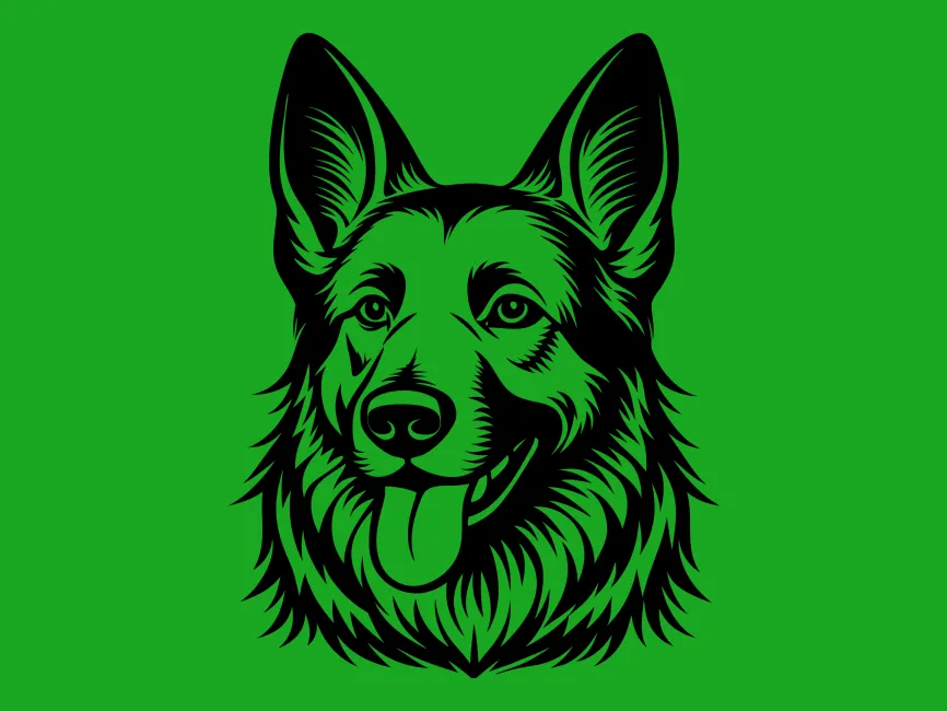 Download German Shepherd Dog Head Logo Template Vector Free | Logowik