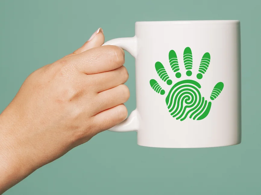 Green Hand Formed Fingerprints Logo Template PNG vector in SVG, PDF, AI ...