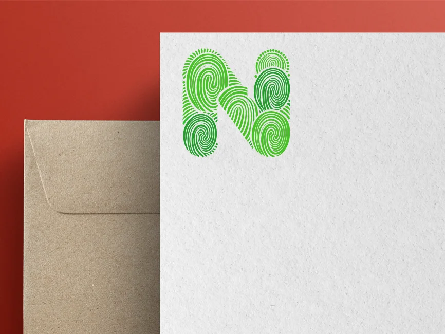 Green Letter N Design Logo Template PNG vector in SVG, PDF, AI, CDR format