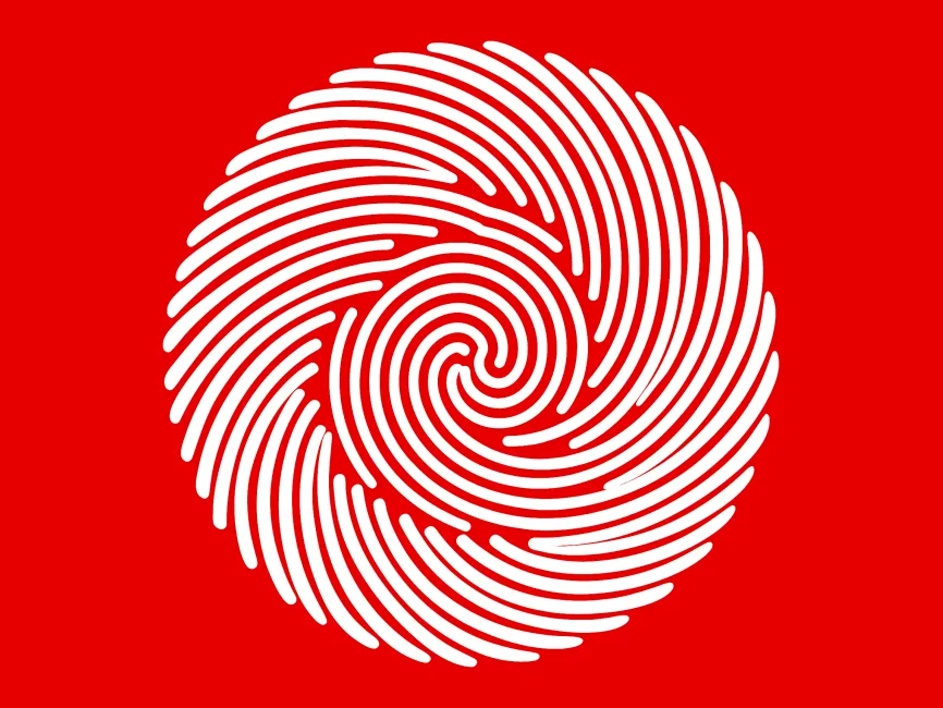 Green Linear Circle Fingerprint Shaped Logo Template Vector File Free ...