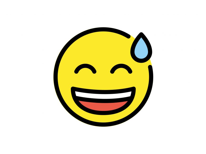 Grinning Face With Sweat Emoji Icon PNG Vector In SVG PDF AI CDR Format Grinning Face With Sweat Emoji Icon PNG Vector In SVG PDF AI CDR Format
