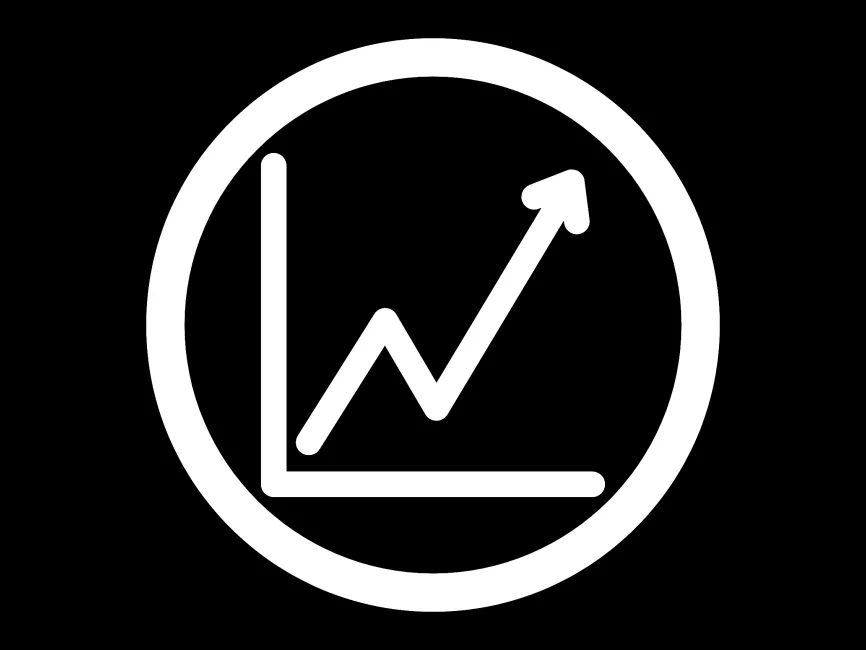 Growing Trend Sign in Circle Logo Template PNG vector in SVG, PDF, AI ...