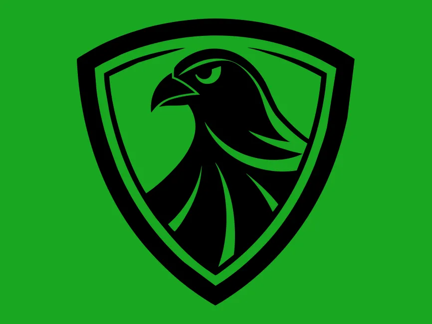 Modern Falcon Head Design in Shield Shape Logo Template Vector Download ...