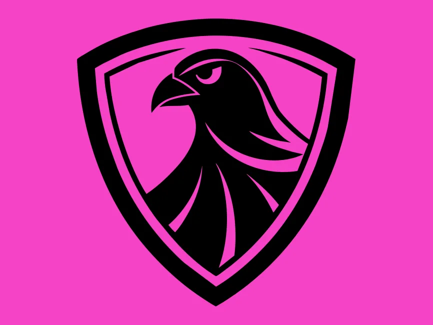 Modern Falcon Head Design in Shield Shape Logo Template Vector Download ...