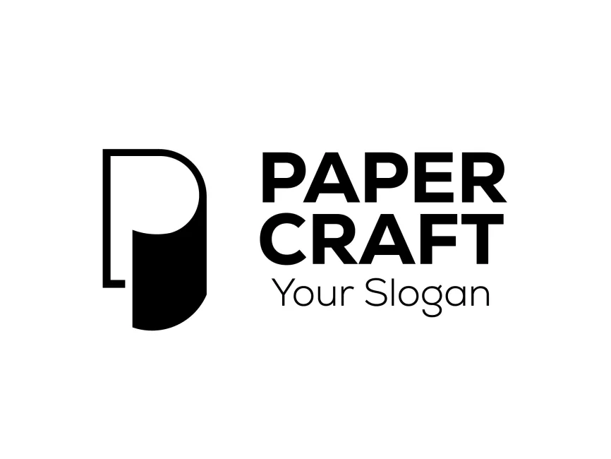 Paper Shaped Letter P Design Logo Template PNG vector in SVG, PDF, AI ...