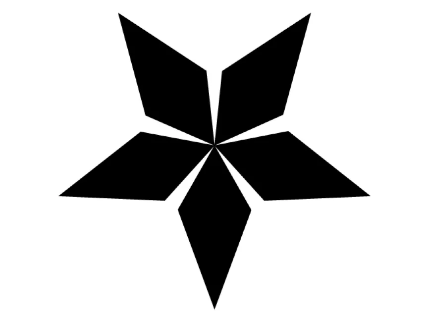 Polygonal Star Logo Template PNG vector in SVG, PDF, AI, CDR format