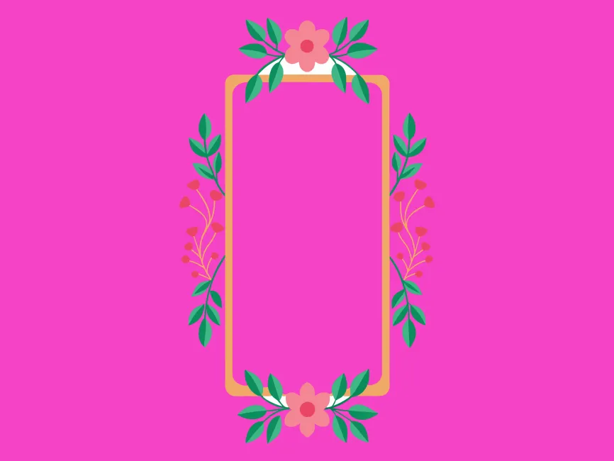 Portrait Floral Frame Border Illustration Vector Download | Logowik