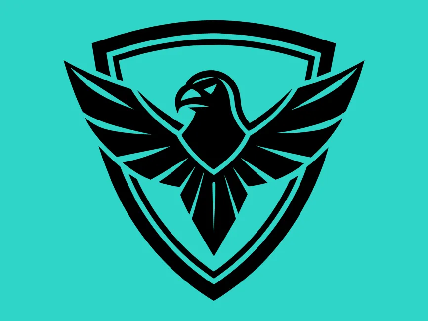 Premium Flying Falcon in Shield Logo Template PNG vector in SVG, PDF ...